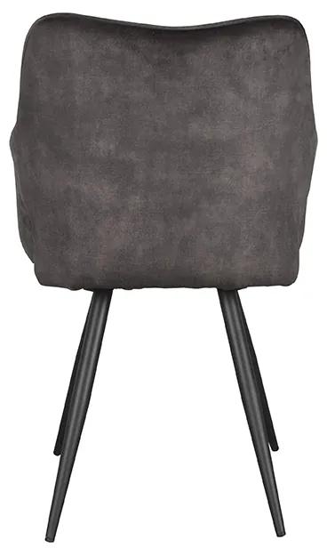 Jídelní židle  55x60x87 cm - antracitový samet