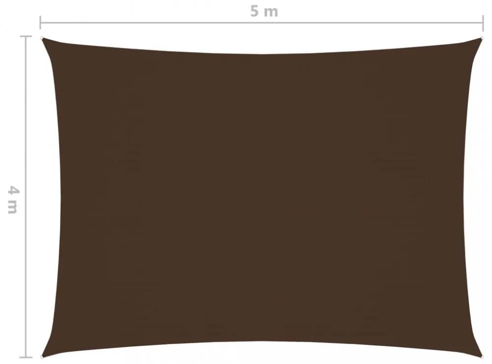 Stínící plachta obdélníková 4 x 5 m oxfordská látka Dekorhome Cihlová