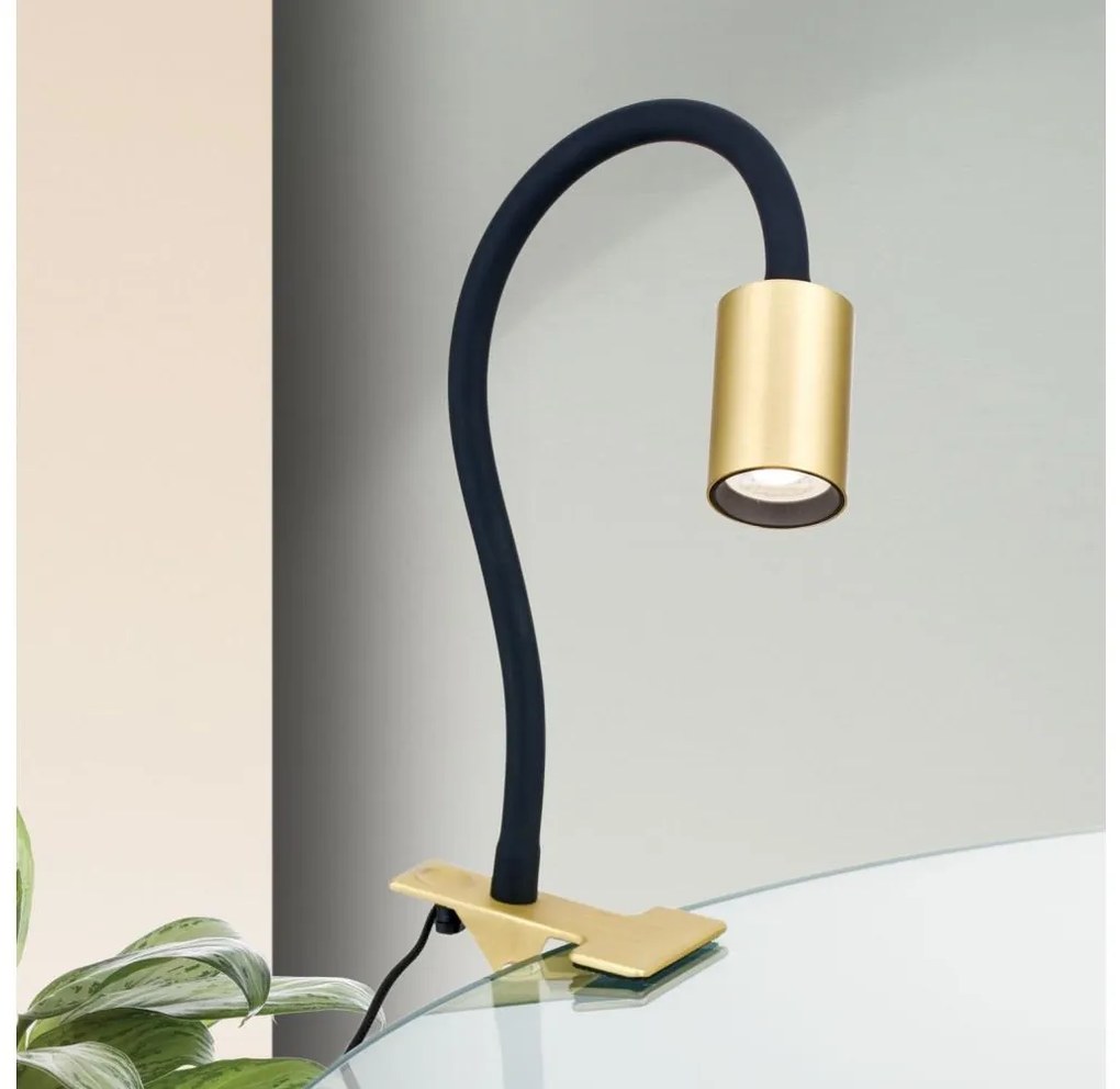 Orion Str 10-489 - LED Flexibilní stolní lampa s klipem KURT LED/5W/230V zlatá