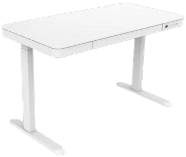Studentský elektricky stavitelný psací stůl Workstation Plus bílý