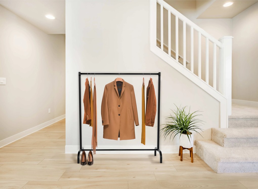 Stojan na oblečení Lara 120x38x120 – černá