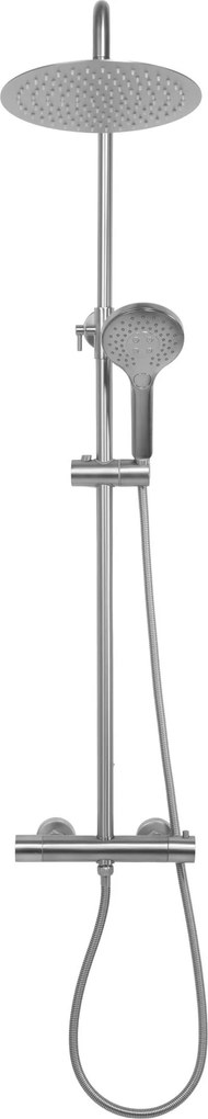 Rea Vincent, sprchový set s termostatickou baterií a dešťovou hlavicí 25cm, nikl matný, REA-P6603