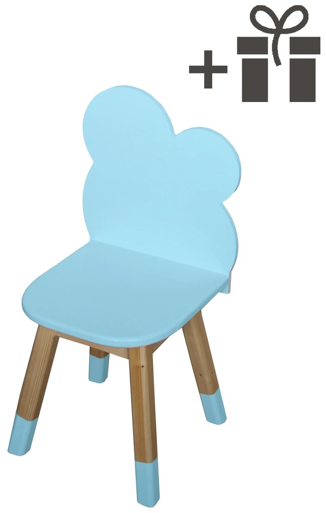 Dětská židlička mráček + DÁREK barva: bez povrchové úpravy (žádný lak ani barva)