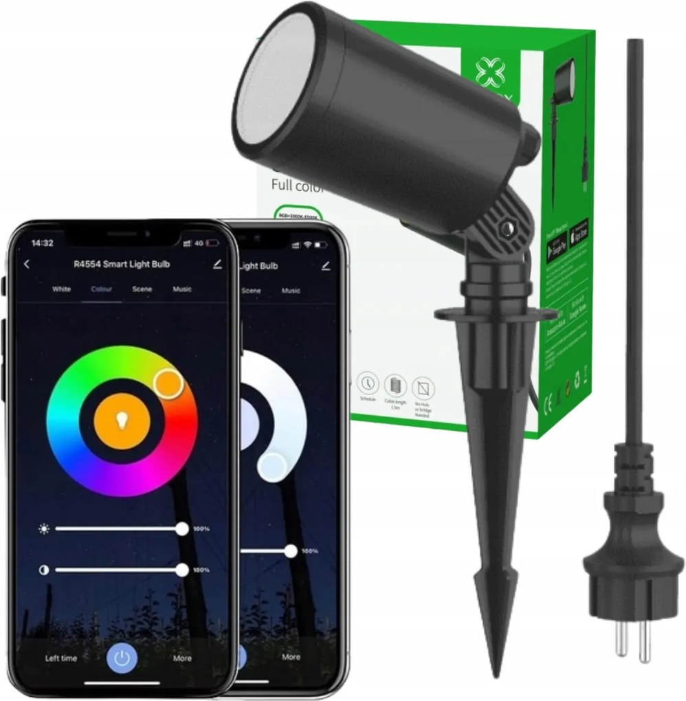 Zahradní lampa Venkovní lampa WiFi Led Rgb Inteligentní Ambient IP65 Woox