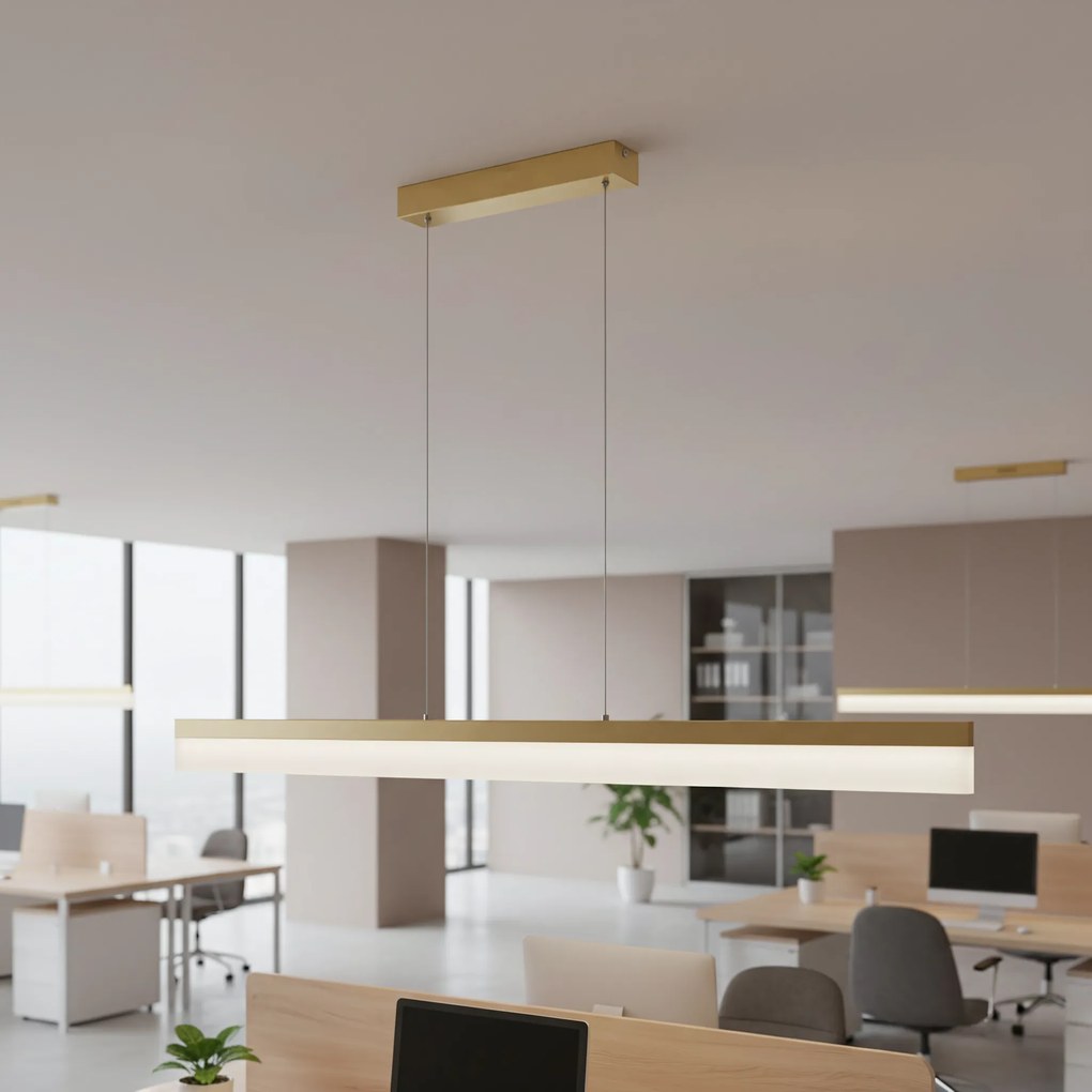 Toolight Toolight, LED stropní svítidlo 120cm, APP1694-CP, zlatá matná, OSW-07891