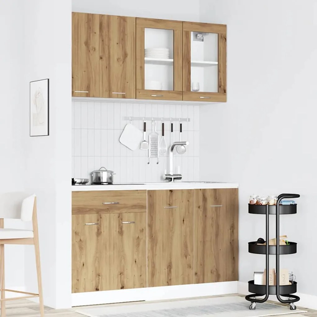 4dílná sada kuchyňských skříněk "Lyon" Artisan Dub, dřevěné podlahy 3328574