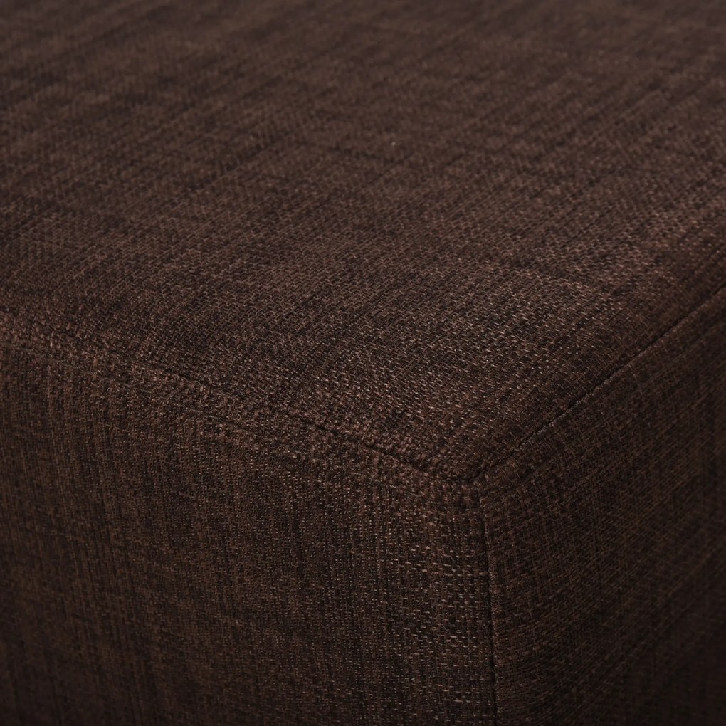 HOMCOM taburet otoman do 100 kg nosnost obdélníkový čalouněný taburet do obývacího pokoje hnědý 40 x 30 x 24 cm | Aosom.de