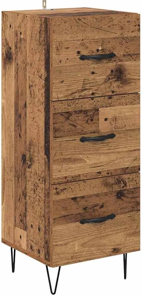 Vysoký bufet Staré dřevo 34,5 x 34 x 90 cm Kompozitní dřevo 3402723