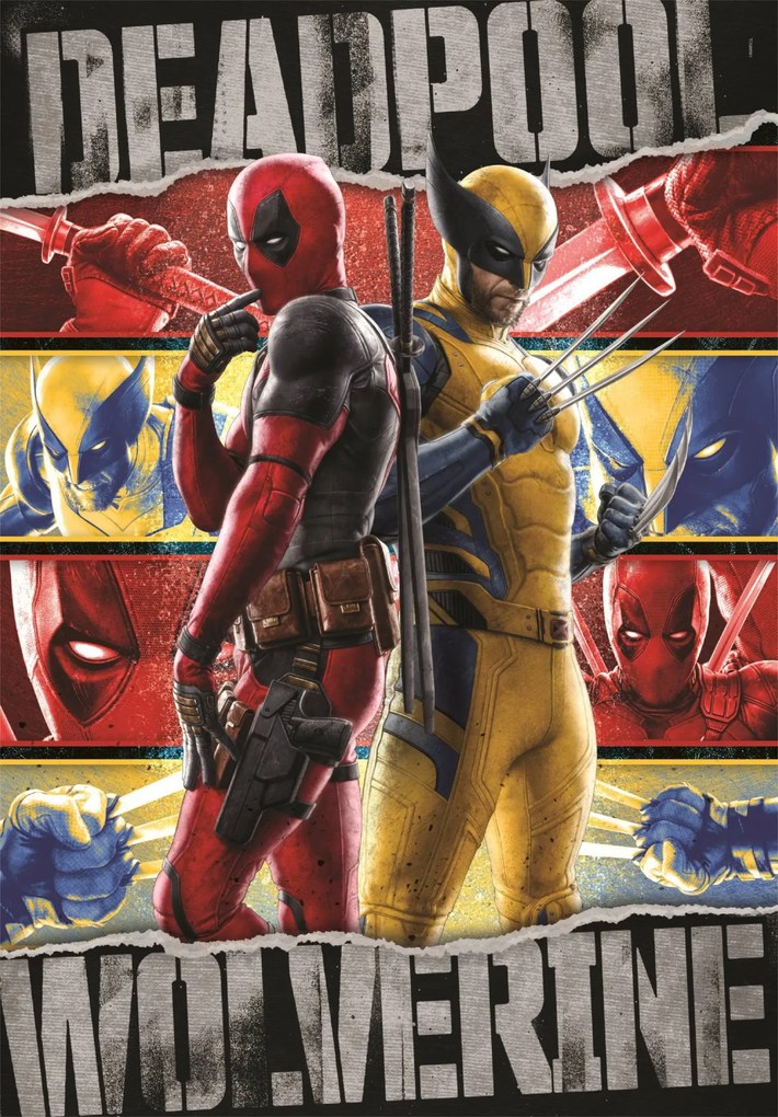 Clementoni puzzle marvel: deadpool & wolverine 1000 dílků