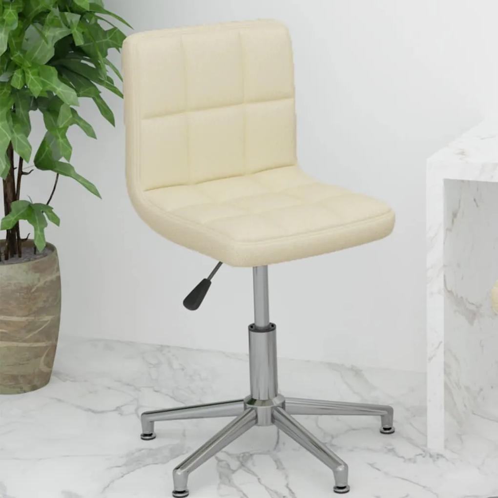 334399 vidaXL Otočná kancelářská židle krémová umělá kůže