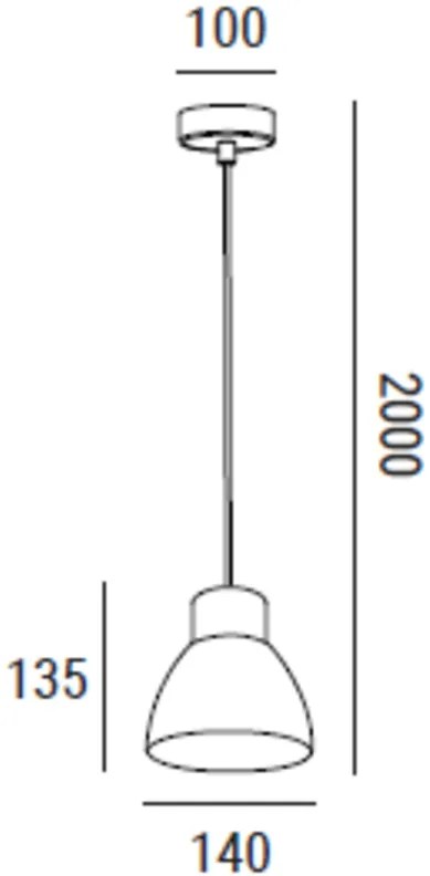 ZAHO Závěsné svítidlo TERIA, 1xE27, ø 140 mm Barva: Bílá
