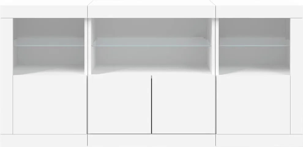 Příborník s LED osvětlením bílý 142,5 x 37 x 67 cm 3209065