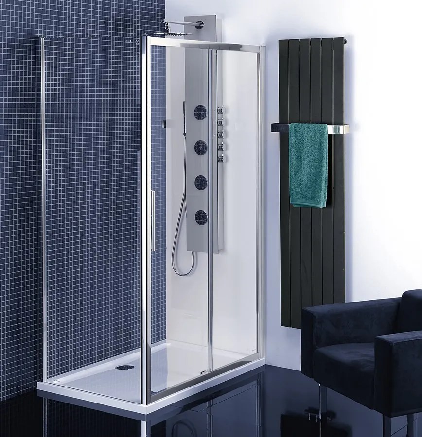 Polysan, Lucis Line obdélníková sprchová zástěna 1100x900mm L/P varianta, DL1115DL3415