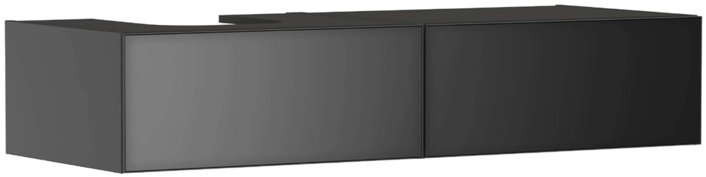 Hansgrohe Xevolos E - Umyvadlová skříňka, 28x137x55 cm, 2 zásuvky, matná šedá/metalická šedá 54321770
