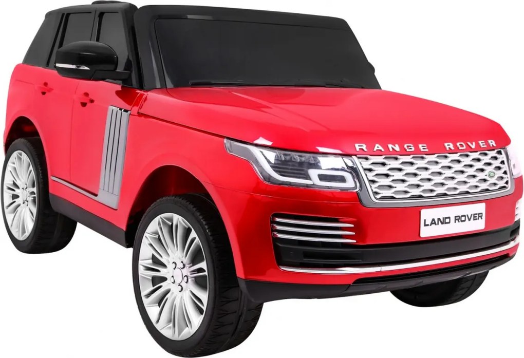 Ramiz Range Rover HSE lakované dětské auto pro 2 děti červené SUV + ovladač na dálkové ovládání + audio panel