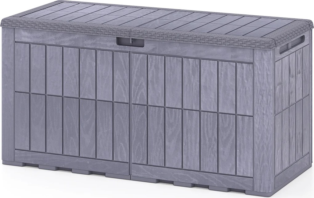 Costway Úložný box odolný proti povětrnostním vlivům 380 L venkovní úložný box