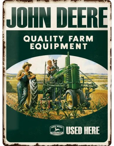 Postershop Plechová cedule - John Deere (Quality Farm Equipment) 40x30 cm
