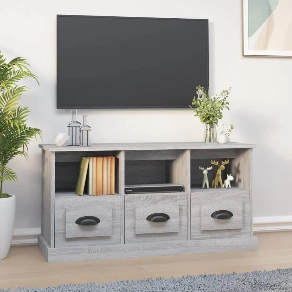 TV skříňka šedá sonoma 100 x 35 x 50 cm kompozitní dřevo