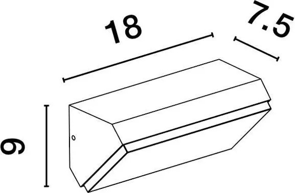 NV 9492610 Venkovní nástěnné svítidlo ZENON antracitový hliník a matný akryl LED 10W 3000K 220-240V 114st. IP65 - NOVA LUCE