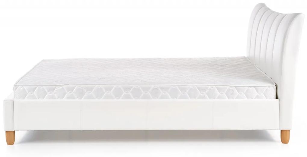 Čalouněná postel Sandy 160x200 dvoulůžko bílá