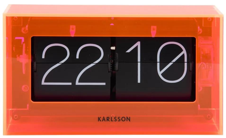 Designové nástěnné/stolní překlápěcí hodiny 5976OR Karlsson 21cm