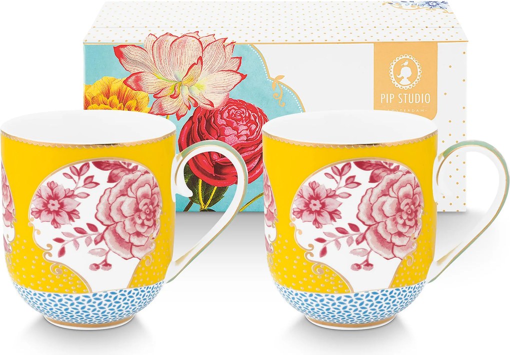Pip Studio Royal Multi sada 2 ks hrnků 300ml, barevná (Sada hrnků v dárkovém balení)