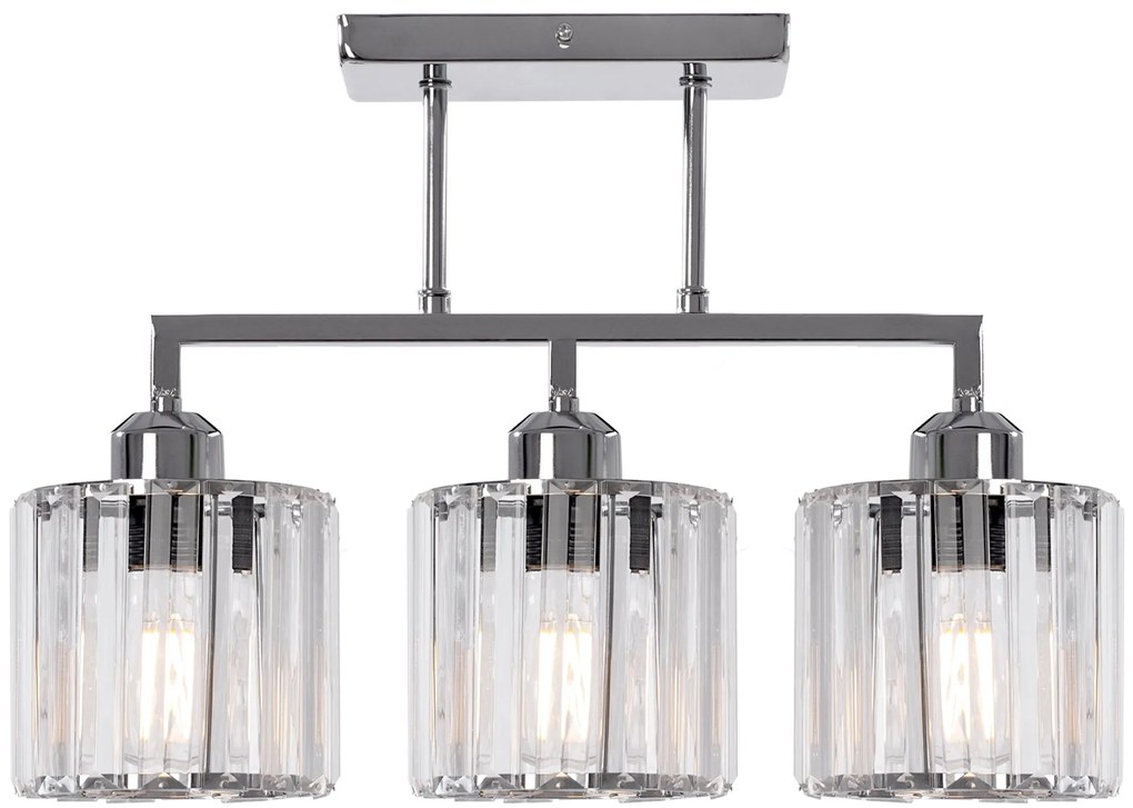 Toolight - Stropní svítidlo GLAMOUR 3xE27 392228, chromová, OSW-09685
