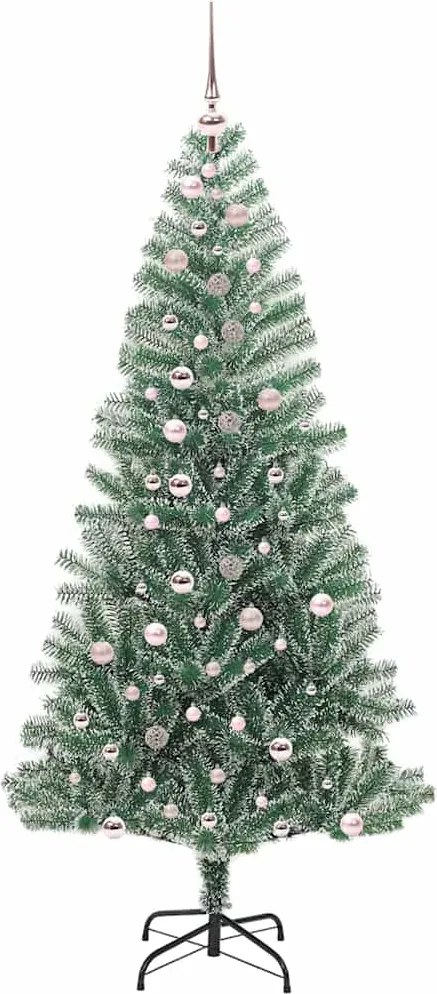 Umělý vánoční stromeček se sněhem a LED osvětlením 240 cm 3396835