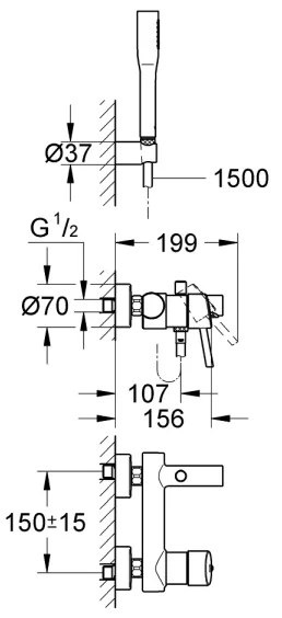 GROHE 32212001 - Vanová baterie CONCETTO lesklý chrom