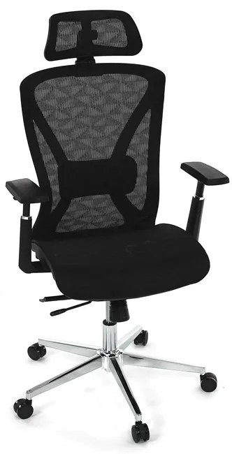 Ergonomická kancelářská židle NILS - černá síťovina Barva: černá