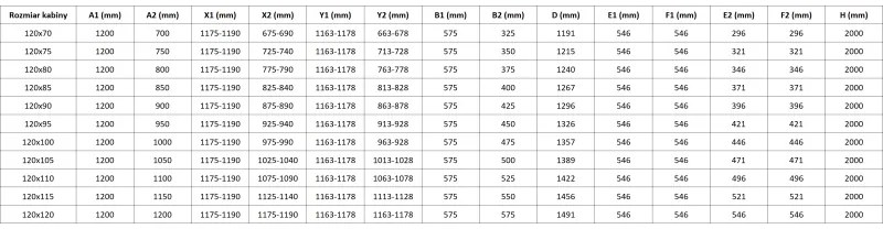 Mexen Mist-F Duo, skládací sprchový kout 120 x 70 cm, čiré sklo, černý profil, 8A6-120L-070P-70-00