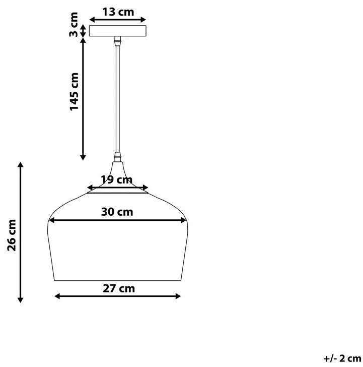 Černá stropní lampa ANGARA Beliani