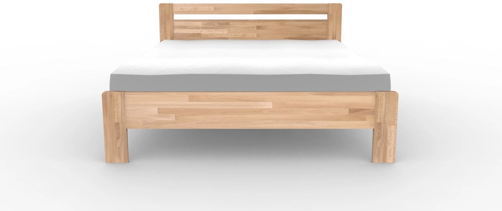 Masivní postel ANGELIKA - Solwo Design Materiál: Dub Cink, Barevne provedení: Olej odstín 106/206, Specifikace: 200x200