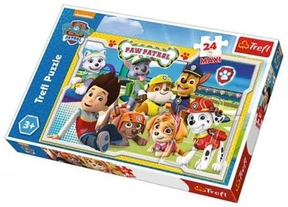 Puzzle Paw Patrol/Tlapková patrola MAXI 24ks 60x40cm v krabici 39x26x4cm