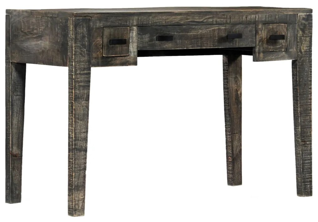 247913 vidaXL Psací stůl černý 110 x 50 x 75 cm masivní mangovníkové dřevo