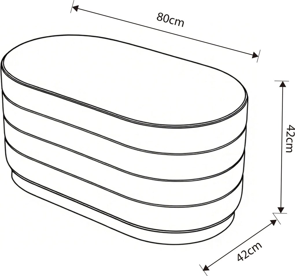 Taburet Bella krémový