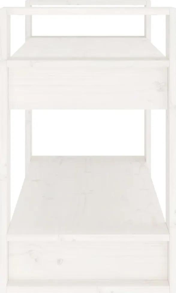 vidaXL Knihovna / dělicí stěna 80 x 35 x 56,5 cm masivní borovice [813895] Barva: Bílá