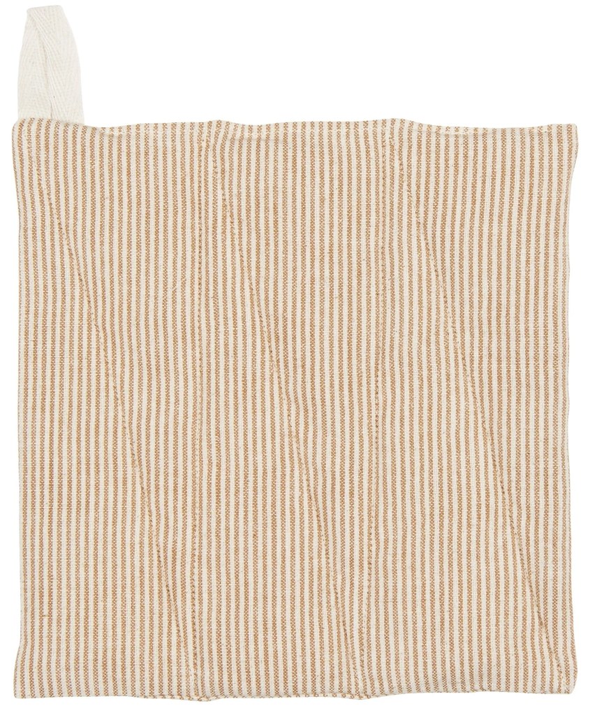 Ib Laursen Bavlněná chňapka Matilde / Brown Stripes, hnědá barva, textil