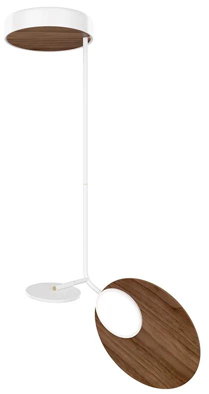Stropní svítidlo v organickém designu Ballon 1 Dekor: Bílá / Ořechové dřevo, Stmívání: Stmívatelné Casambi, Výška: 430 mm