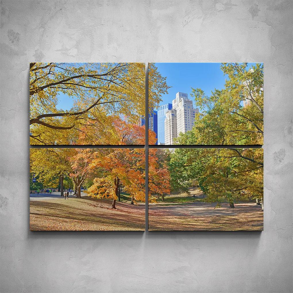 4-dílný obraz - Podzimní New York - PopyDesign