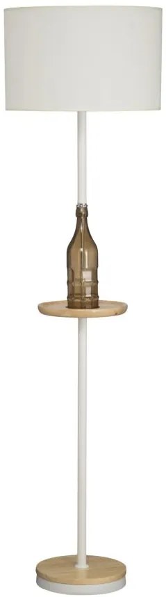 Stojací lampa Mauro Ferretti Bottle, 42x158 cm, hnědá/bílá