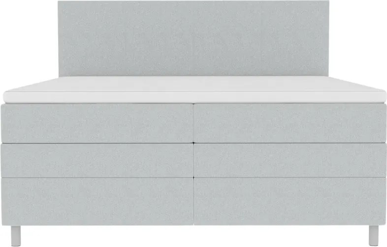 Čalouněná postel boxspring CARINA 140x200 cm světle šedá Matrace: Matrace Bonell pružinová