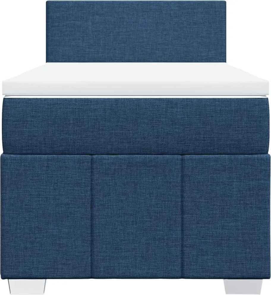 Box spring postel s matrací modrá 90x200 cm textil 3289250