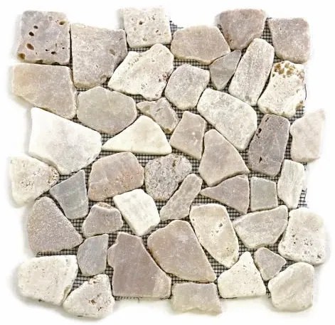 Divero Garth 9646 Mozaika říční kámen - krémová - 30x30x1,5 cm