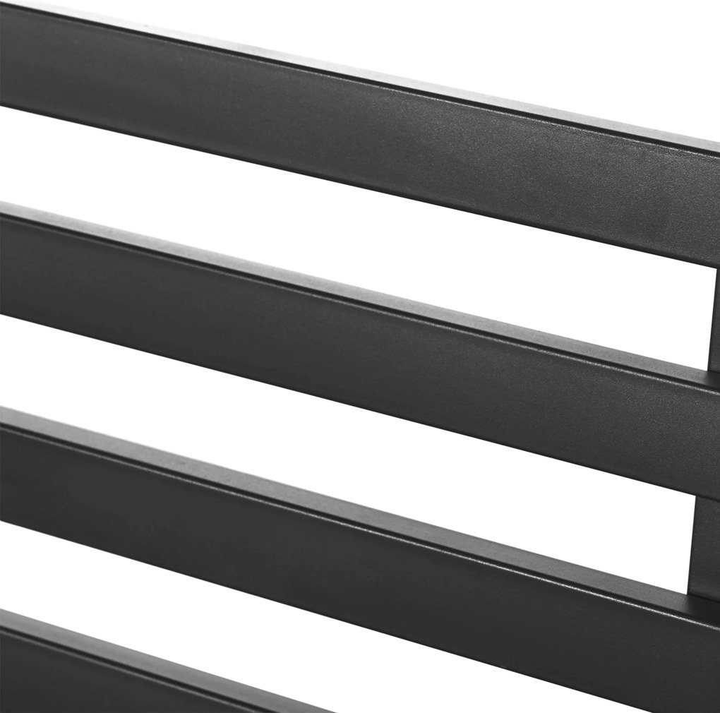 Outsunny zahradní lavička pro 2 osoby s nosností 240 kg - venkovní a vnitřní nábytek 127 x 58 x 82 cm černá