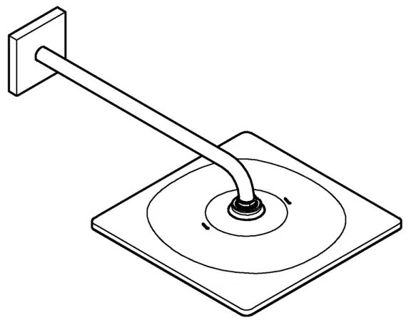 GROHE 26564AL0 - Set hlavové sprchy RAINSHOWER MONO 310 CUBE 310 × 310 mm grafit