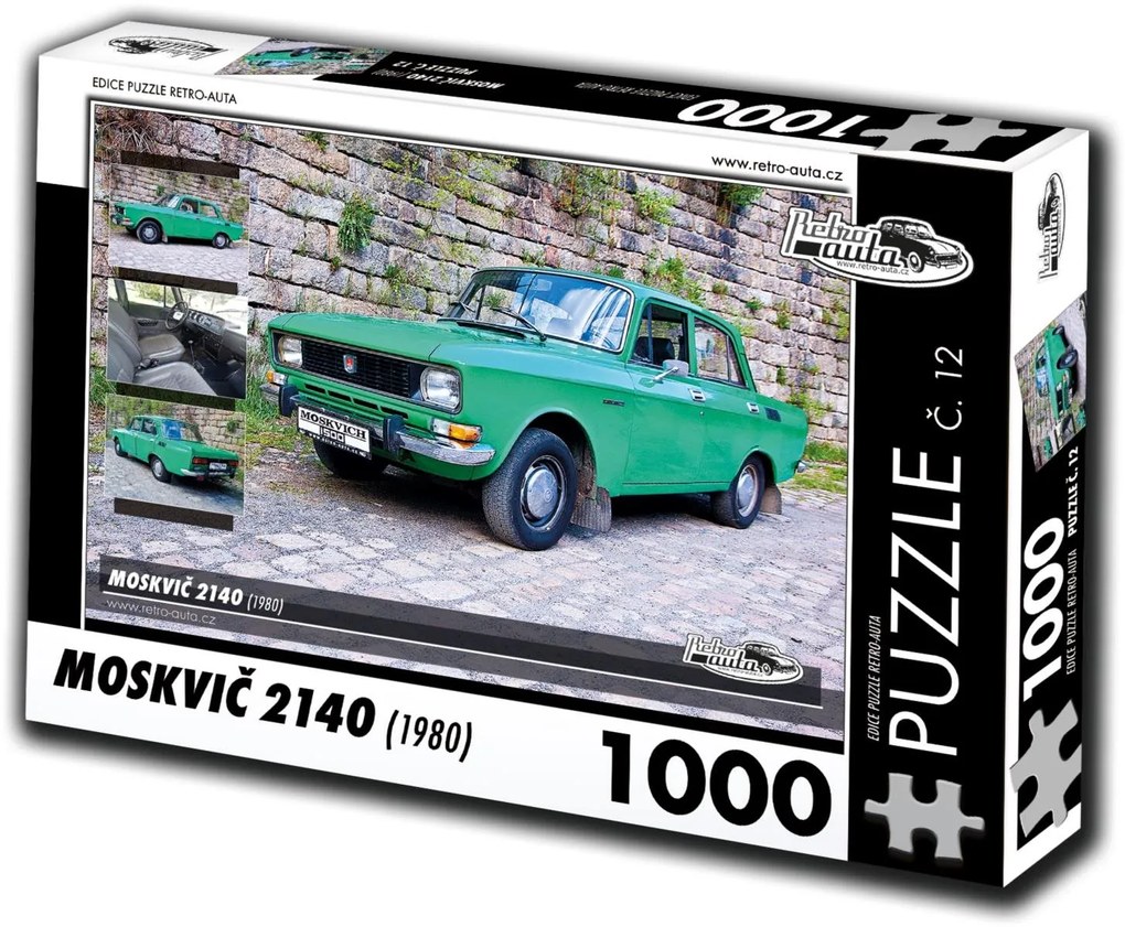 Puzzle retro-auta puzzle č. 12 moskvič 2140 (1980) 1000 dílků
