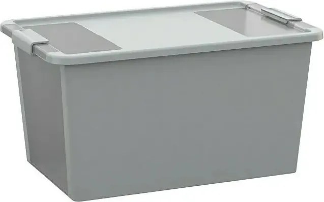 KIS Bi Box s víkem L, 55 × 35 × 28 cm, 40 l, šedá
