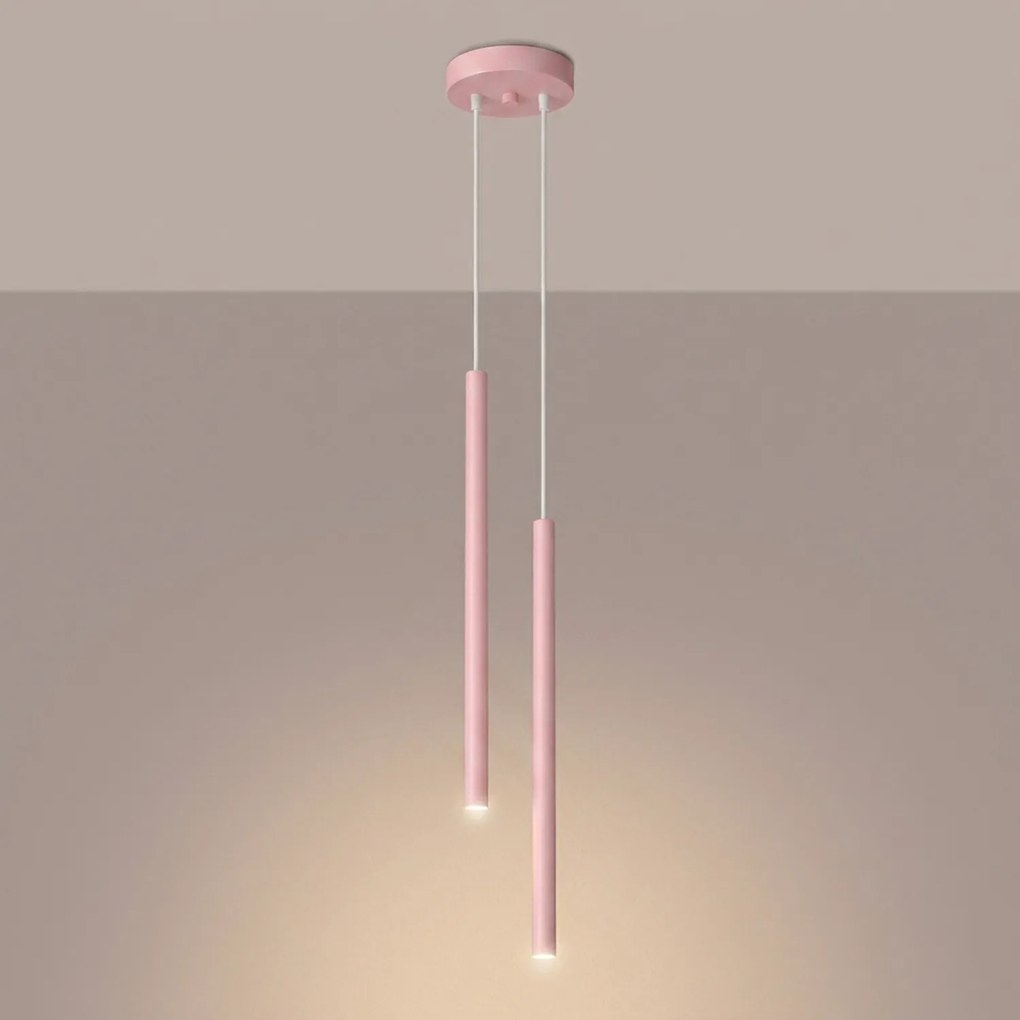 Sollux Lighting Závěsné svítidlo PASTELO 2 růžové