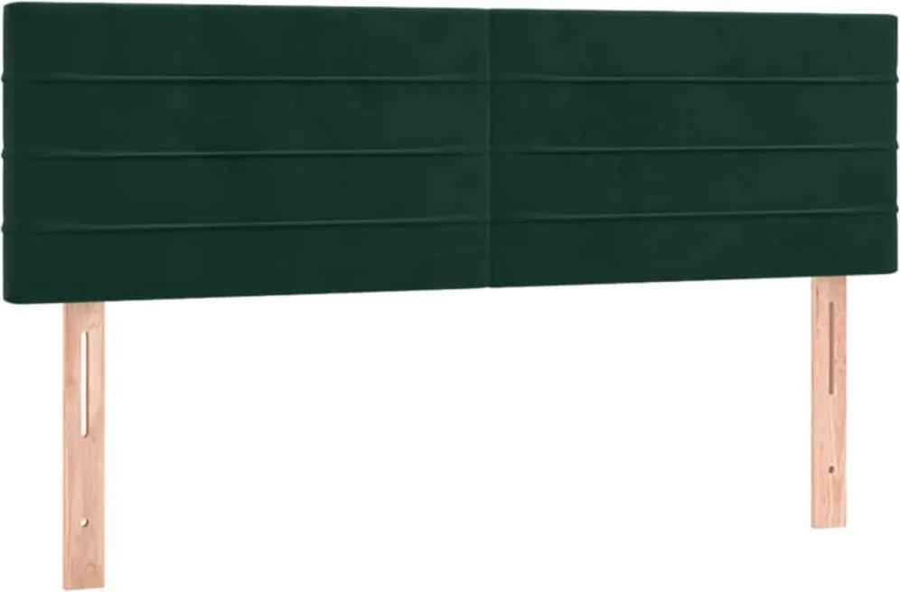 Box spring postel s matrací tmavě zelená 140x200 cm samet 3127556